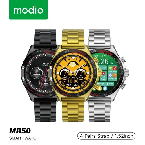 Modio MR50 Smart Watch 4 Pairs Strap – HiProShop